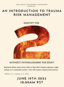 Introduction to Trauma Risk Management – Fire Service Psychology ...